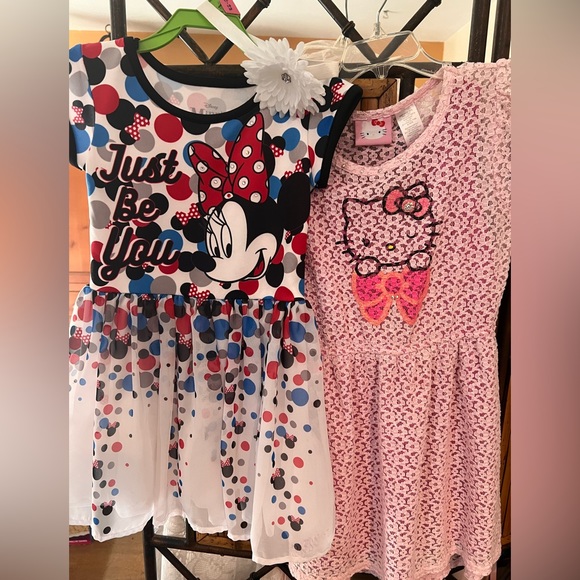 Disney | Dresses | Girls Minnie Mouse And Hello Kitty Character Dresses ...